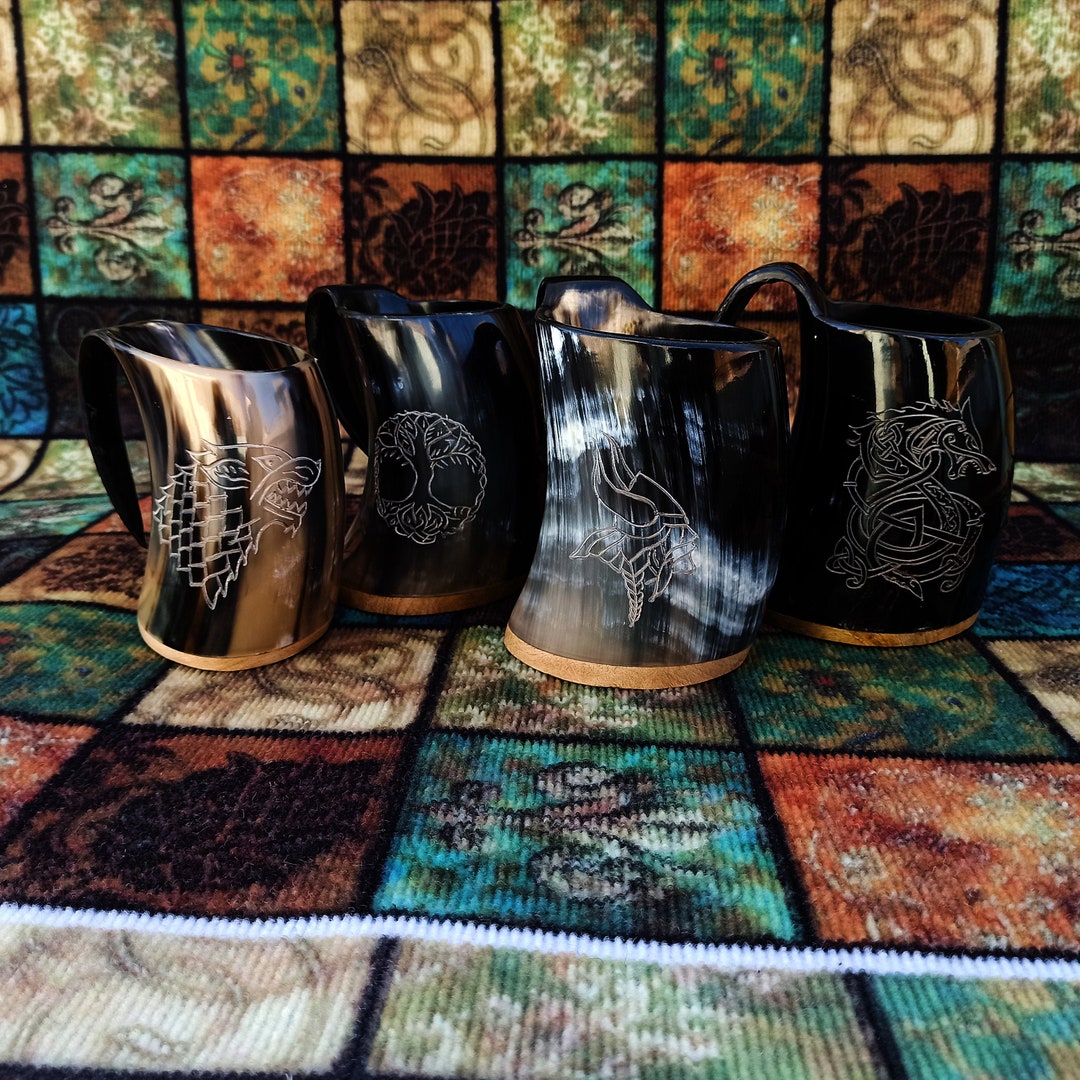 Handcrafted Horn Mug Viking Drinking Horn Mug for Adult Beer - Etsy