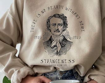 Edgar Allan Poe, Nevermore the Raven Sweatshirt, Book Lover, Halloween ...