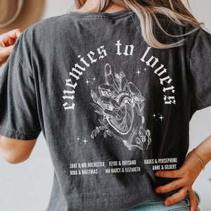 Enemies to Lovers Distressed Band Tee Bookish Crewneck Bookish Merch ...