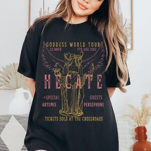 Comfort Colors Goddess Hecate Distressed Band Tee Greek Mythology Shirt Greek Apparel Triple ...