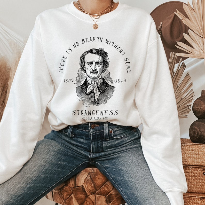 Edgar Allan Poe Sweatshirt Dark Academia Sweater Dark Cottagecore Goth ...