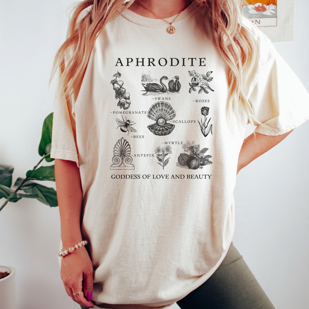 Aphrodite Shirt Goddess of Love Cottagecore Shirt Mythology Shirt ...
