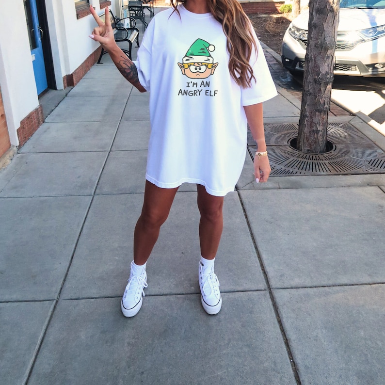 Comfort Colors Retro Angry Elf Shirt Elf Shirt Elf Squad T Shirt ...
