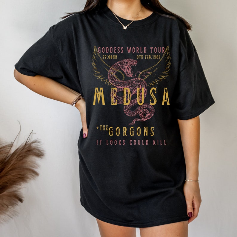 Medusa Distressed Band Tee Vintage Band T Shirt Snake Shirt Greek ...