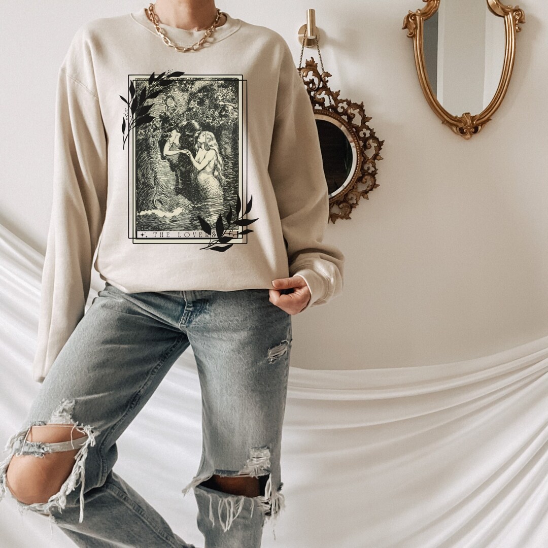 Sappho Tarot Card Sweater Greek Mythology Tarot Card Sweatshirt Sapphic ...