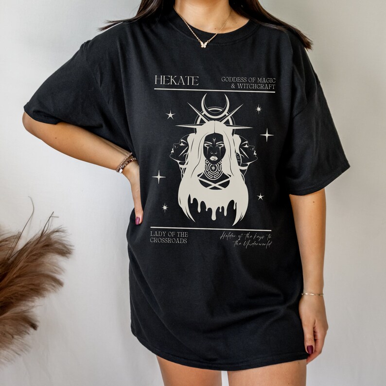 Triple Goddess Shirt Goddess Hecate Greek Mythology Shirt Hekate Hecate ...
