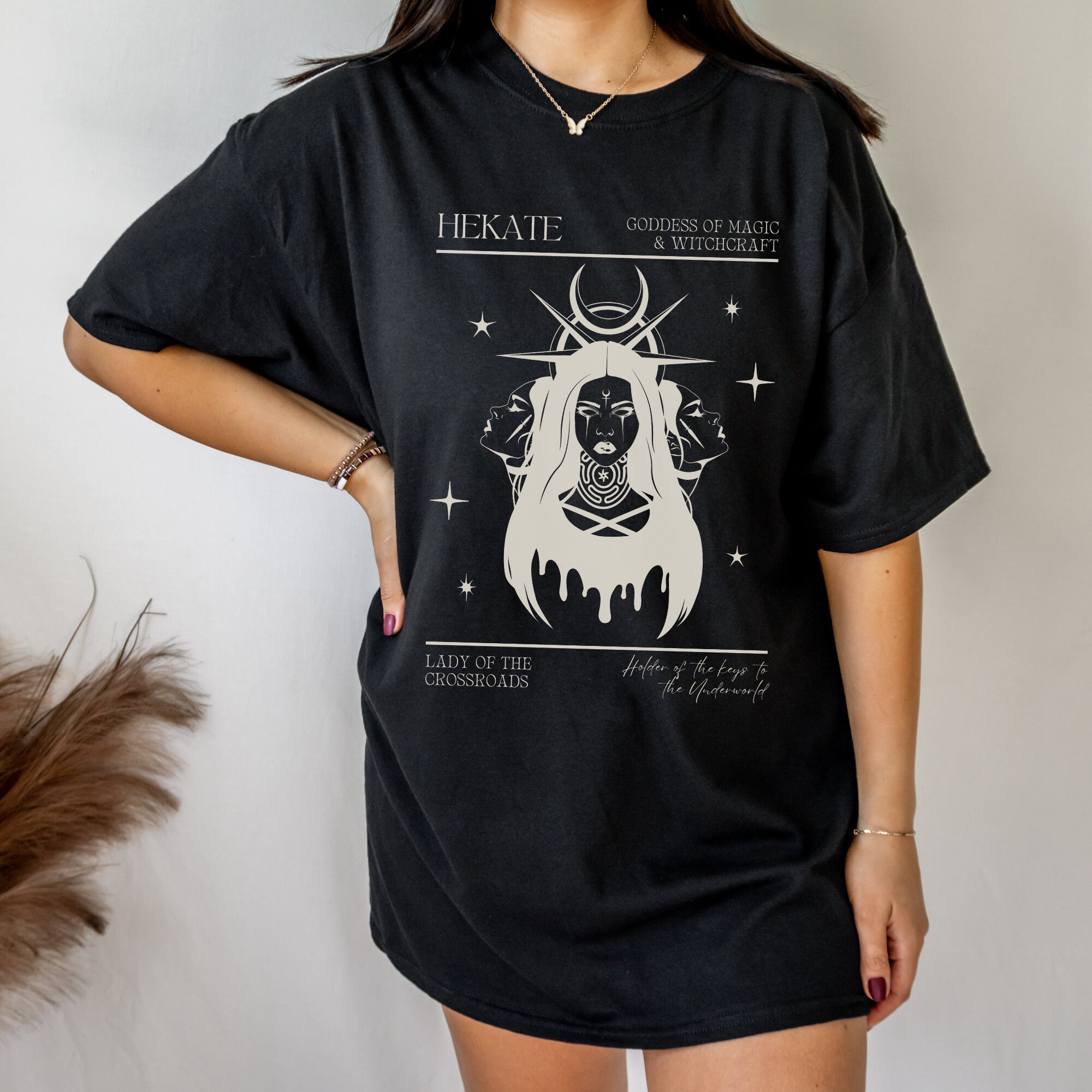 Triple Goddess Shirt Goddess Hecate Greek Mythology Shirt Hekate Hecate ...