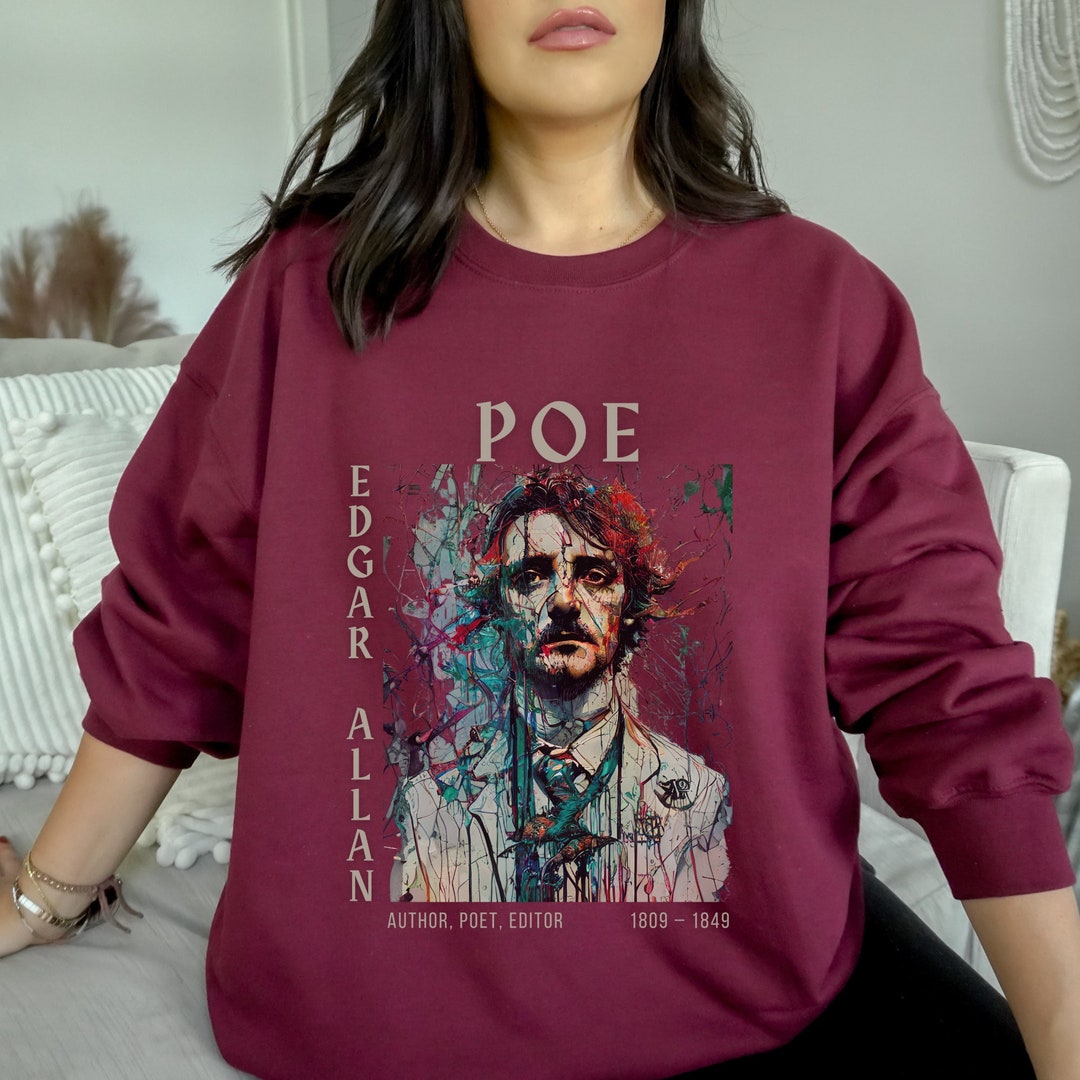 Edgar Allan Poe Bookish Crewneck Dark Academia Sweater Bookish Merch ...