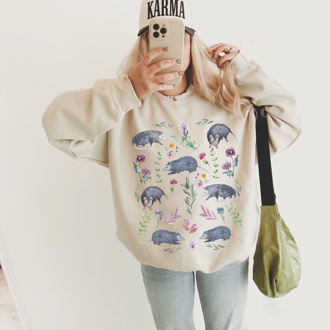 Possum Sweatshirt Opossum Sweatshirt Possum Hoodie Cottagecore Trash ...