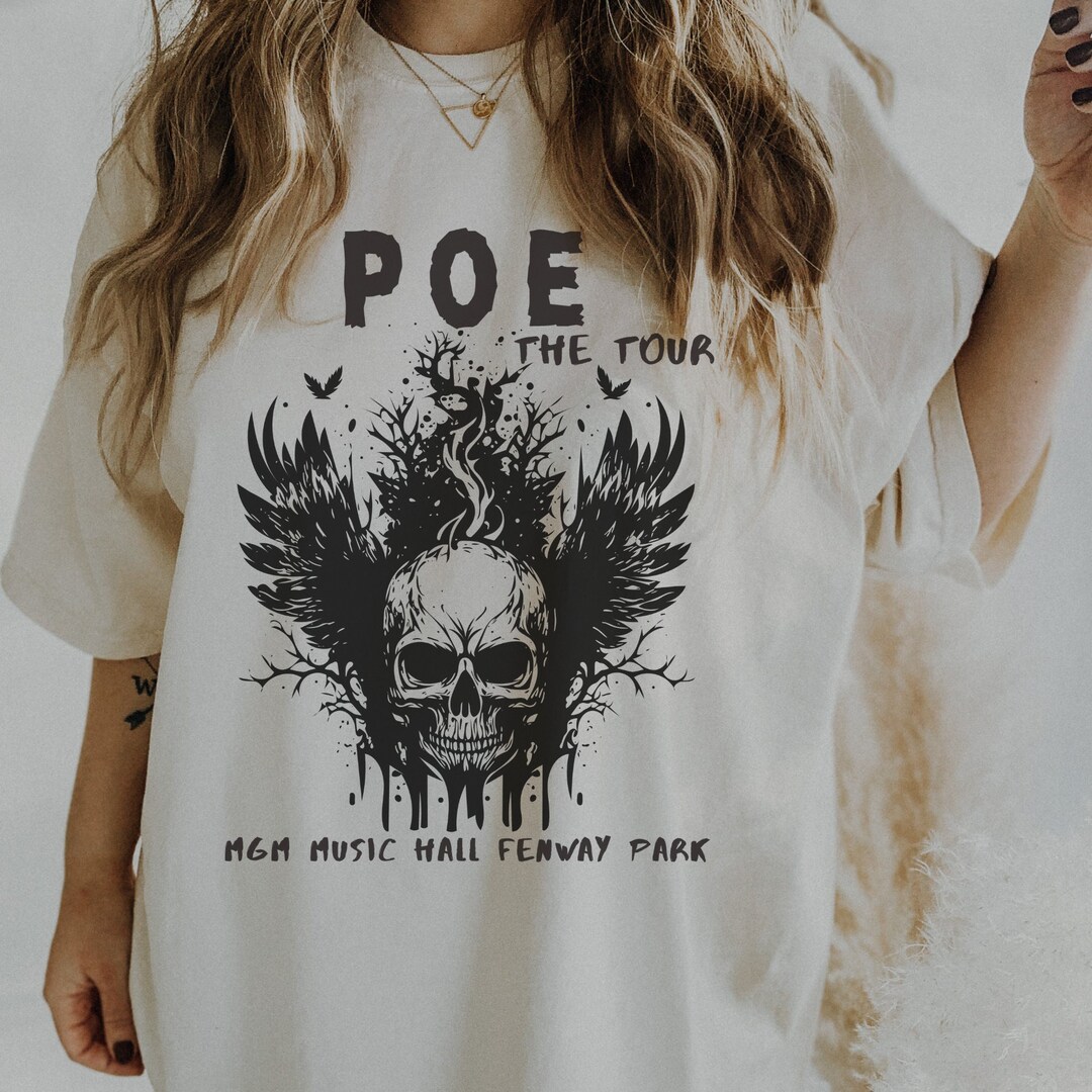 Comfort Colors Edgar Allan Poe Distressed Band Tee Poet Shirt Grunge ...