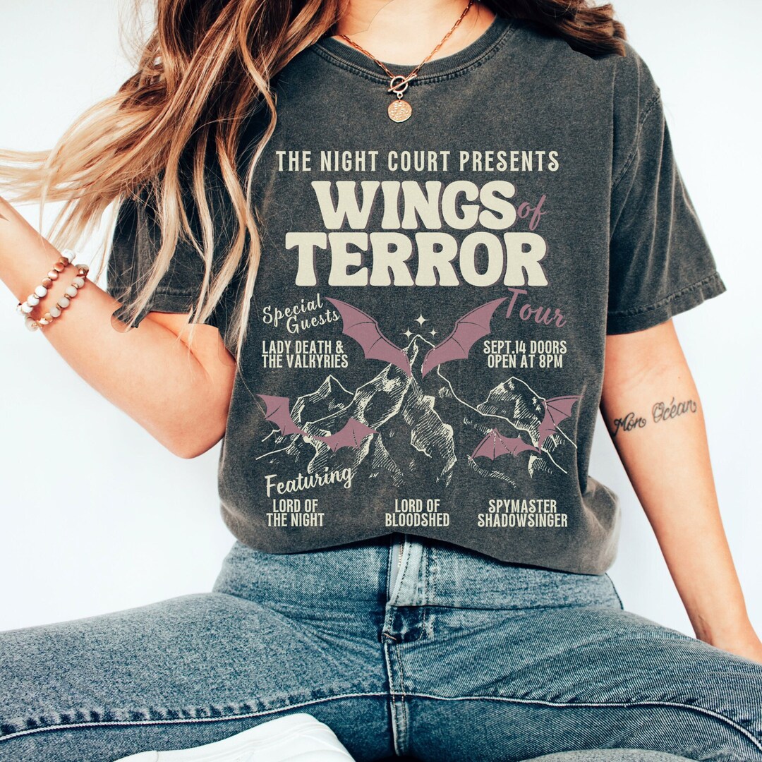 Comfort Colors Retro ACOTAR Shirt Bat Boys Shirt Rhysand Azriel Acotar ...