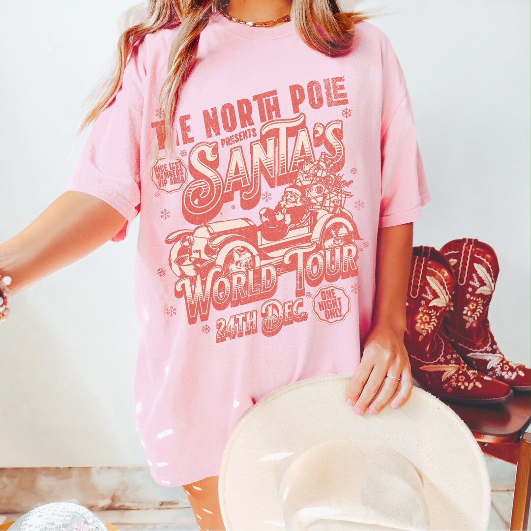 Santa World Tour North Pole Shirt Santa Claus World Tour Feeling ...
