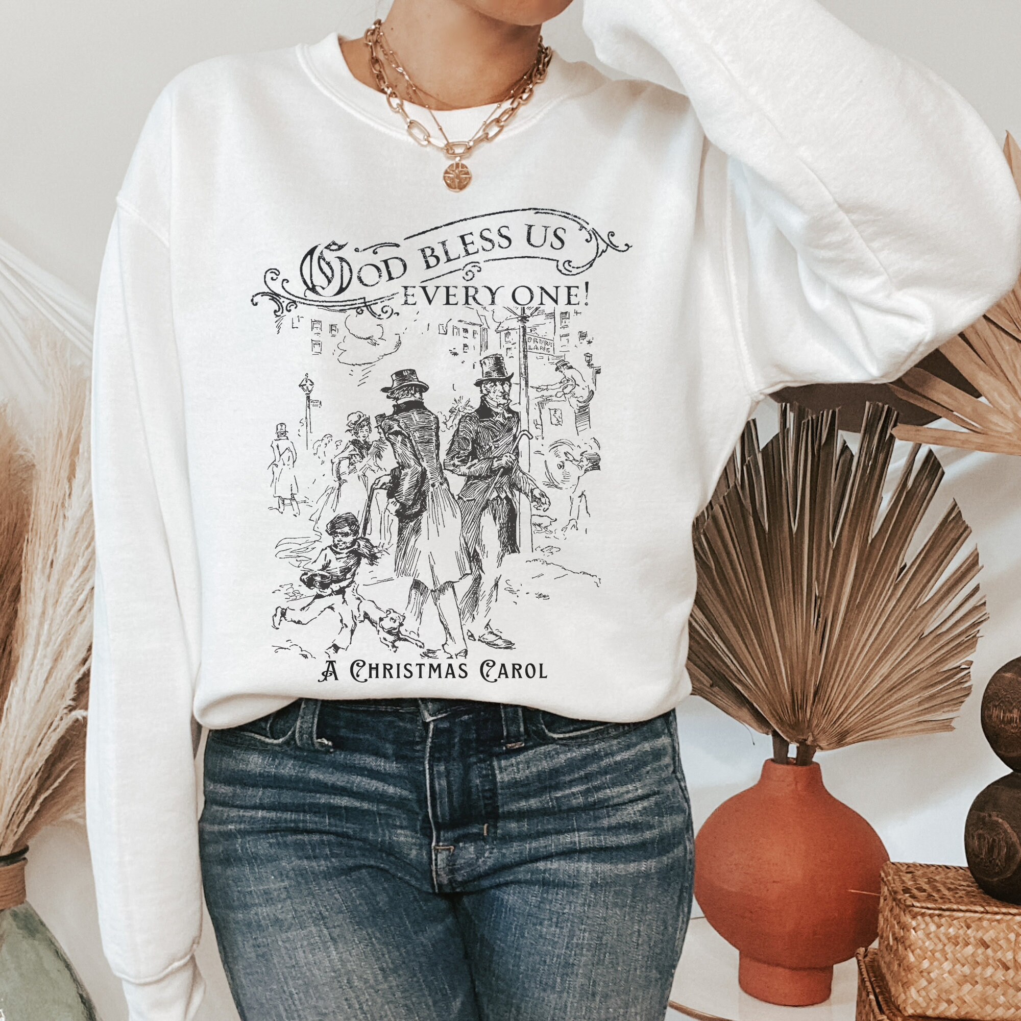 Charles Dickens Vintage Christmas Crewneck A Christmas Carol - Etsy