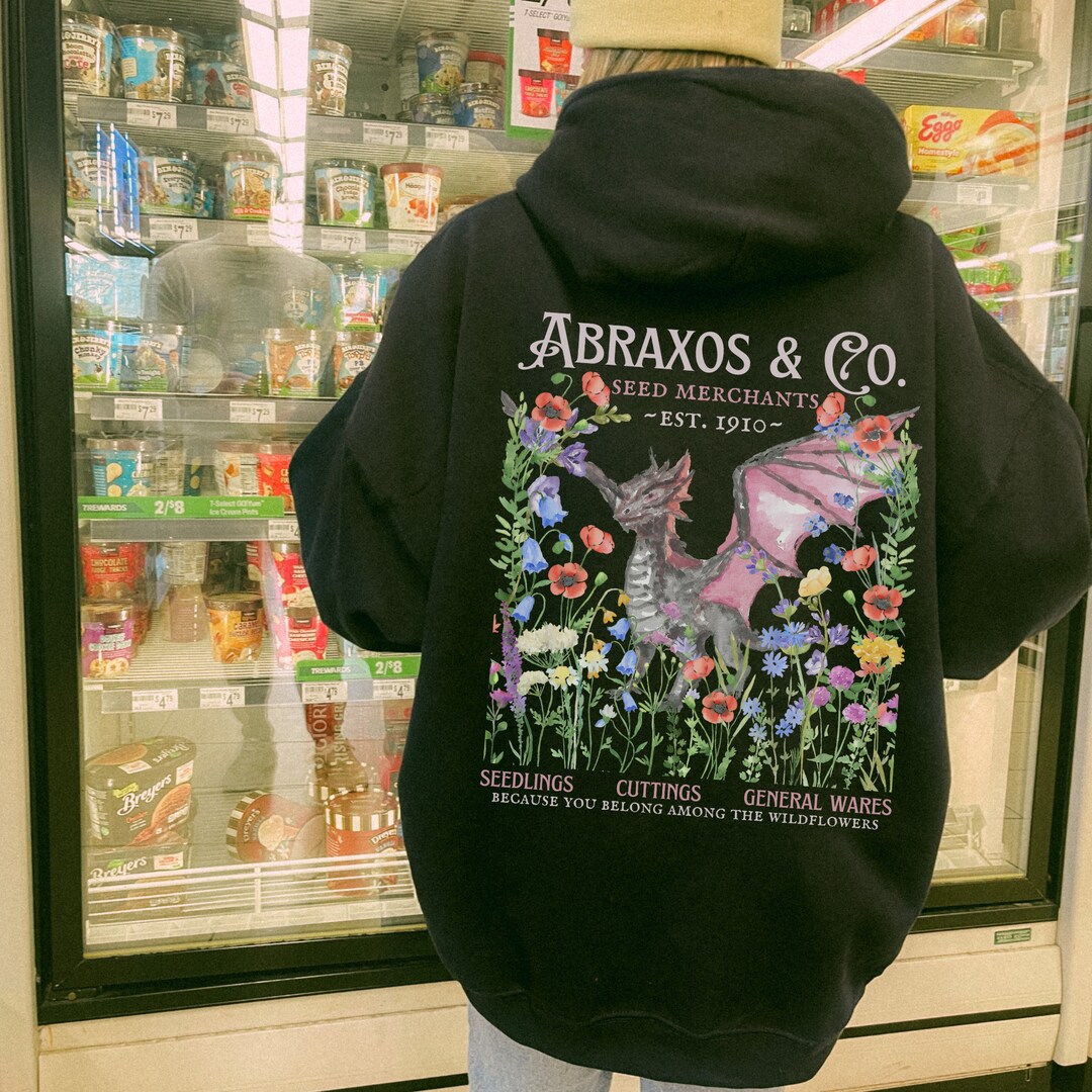 Abraxos Wyvern Acotar Hoodie LICENSED Sarah J Maas Merch Acotar Merch ...