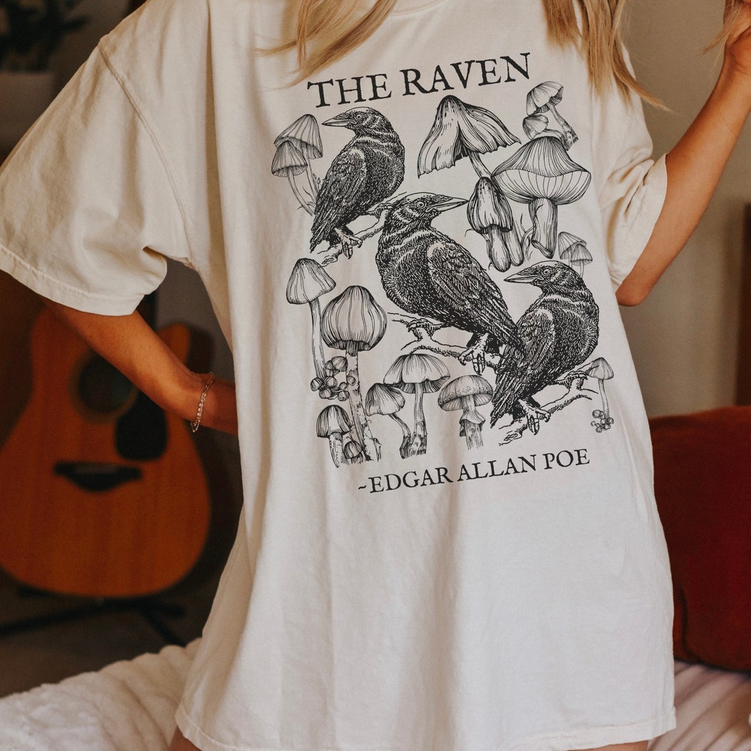 Edgar Allan Poe Raven Shirt Poet Shirt Dark Cottagecore Dark Academia ...