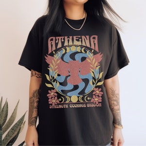 Athena Greek Goddess Boho Greek Apparel Greek Mythology Shirt Athena ...