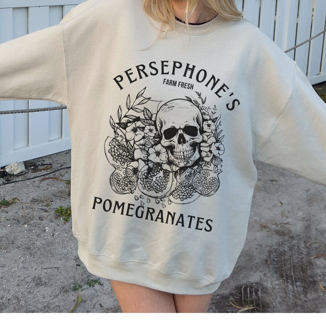 Pomegranate Sweater Persephone Shirt Farmers Market Shirt Persephone ...
