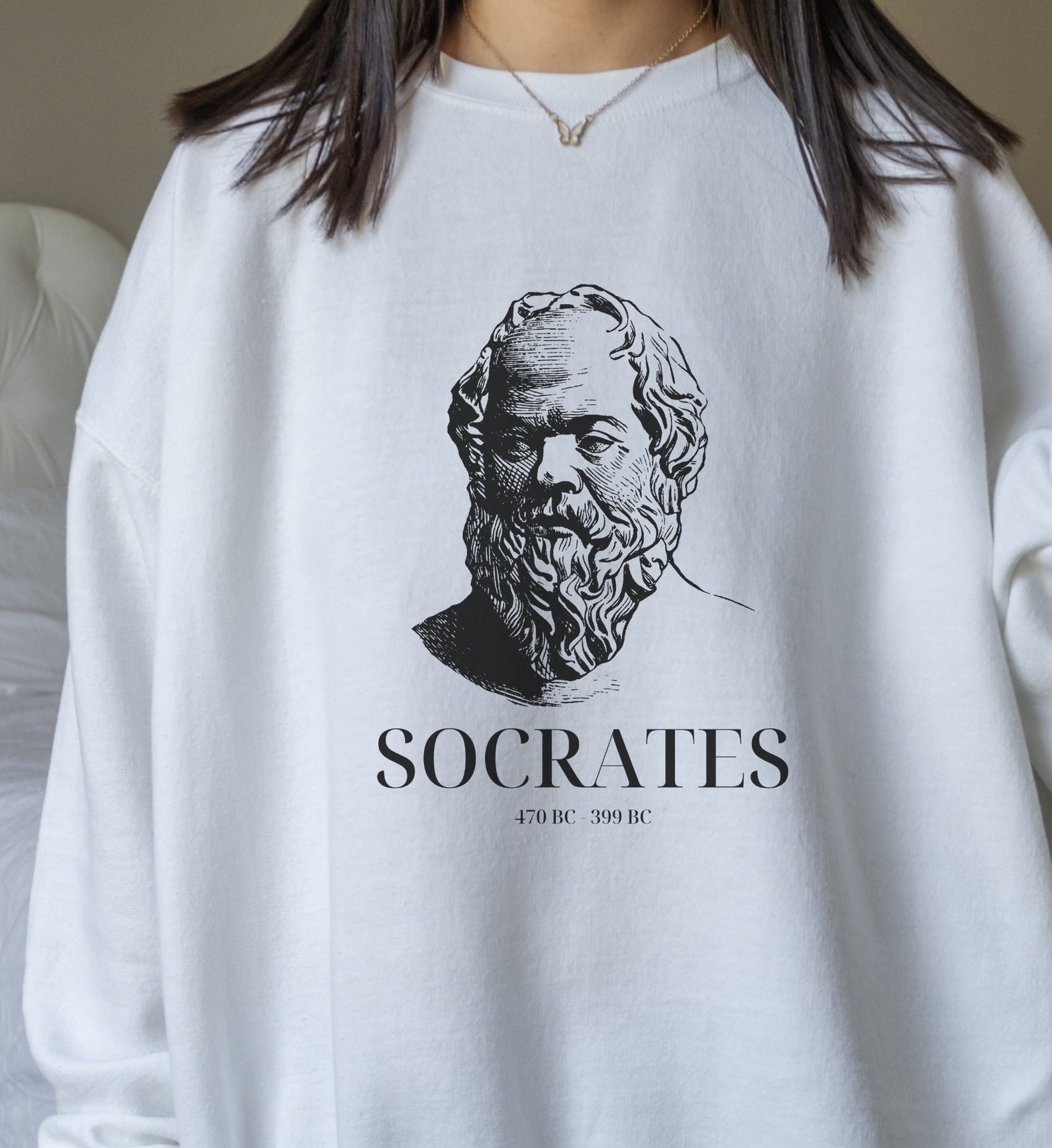 Socrates Ancient Greek Aesthetic Sweatshirt Greek Mythology Dark ...