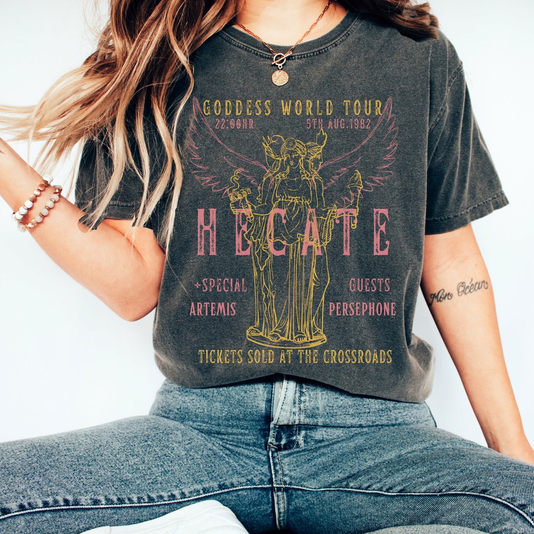 Comfort Colors Goddess Hecate Distressed Band Tee Greek Mythology Shirt Greek Apparel Triple ...