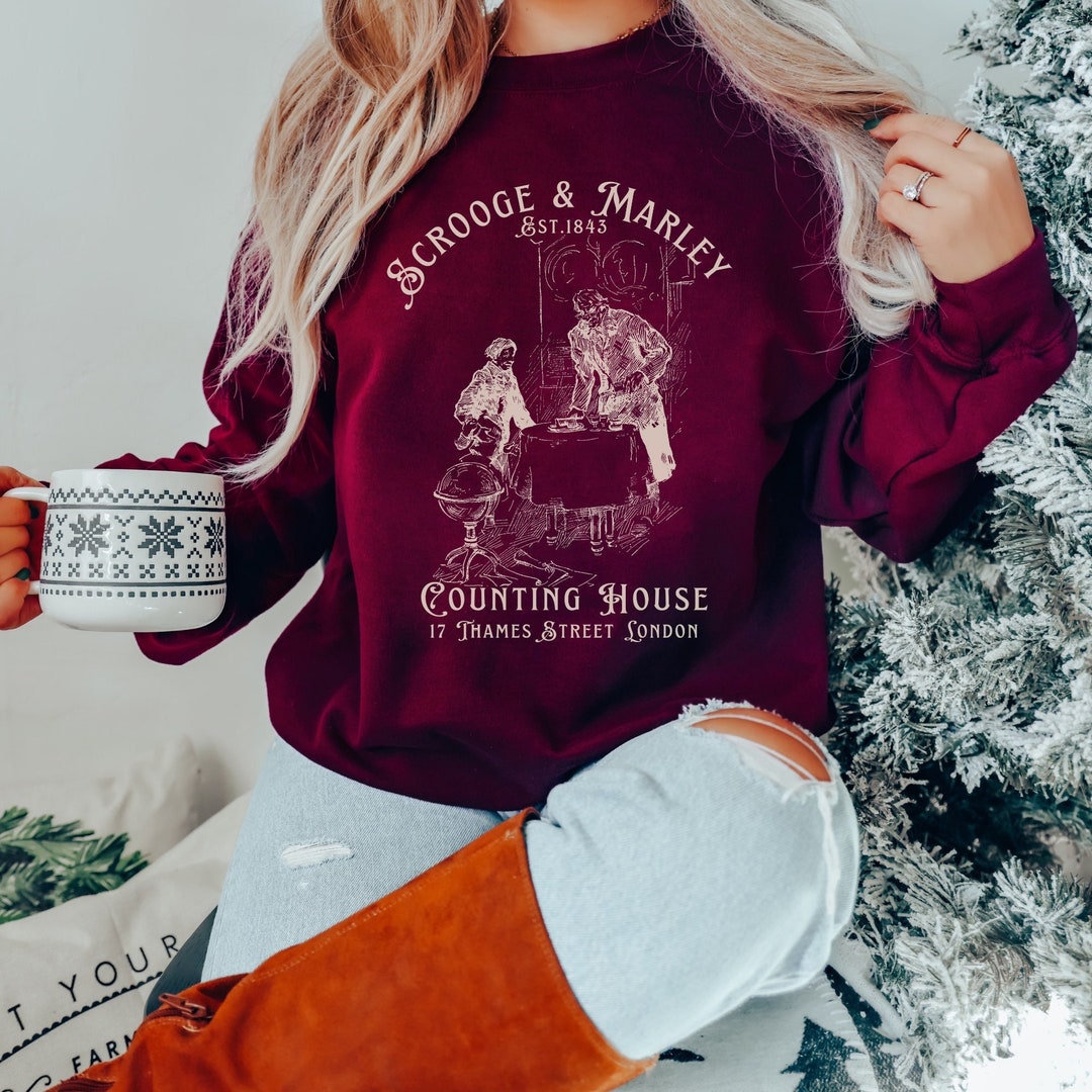 A Christmas Carol Christmas Crewneck Charles Dickens Bookish Sweatshirt ...
