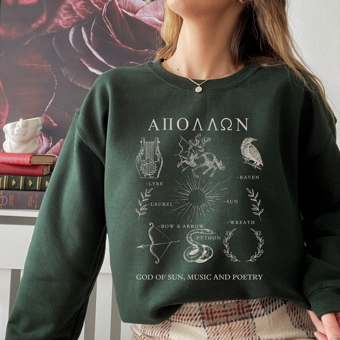 Apollo Greek Gods Sweatshirt Light Academia Sweater Greek Sweatshirt ...