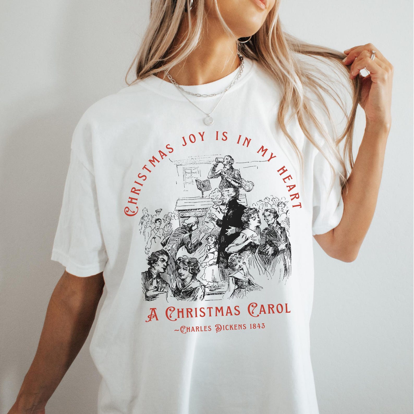 Charles Dickens Christmas Crew Neck A Christmas Carol Holiday Apparel ...