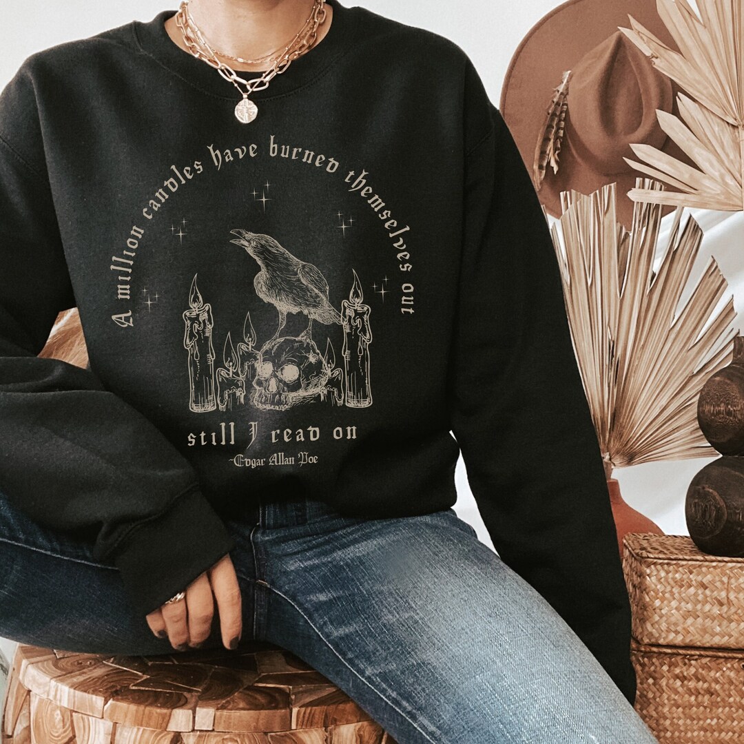 Edgar Allan Poe Raven Sweater Bookish Sweatshirt Goth Sweatshirt Poe T ...