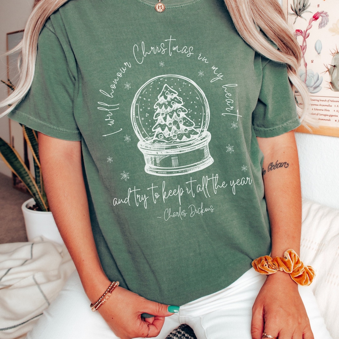Charles Dickens Shirt Comfort Colors A Christmas Carol Bookish Shirt ...