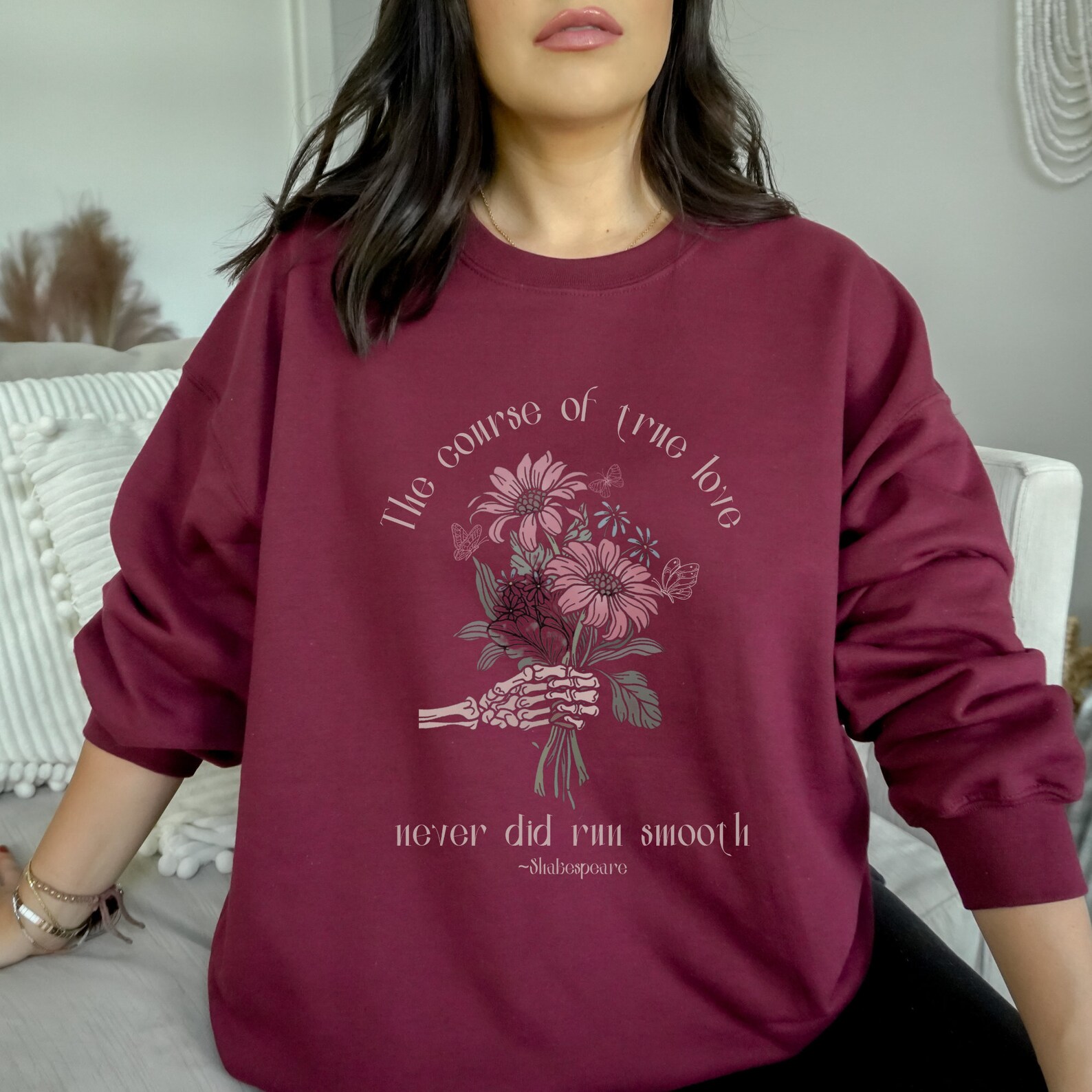Shakespeare Sweatshirt Skeleton Sweater Soft Goth Halloween - Etsy