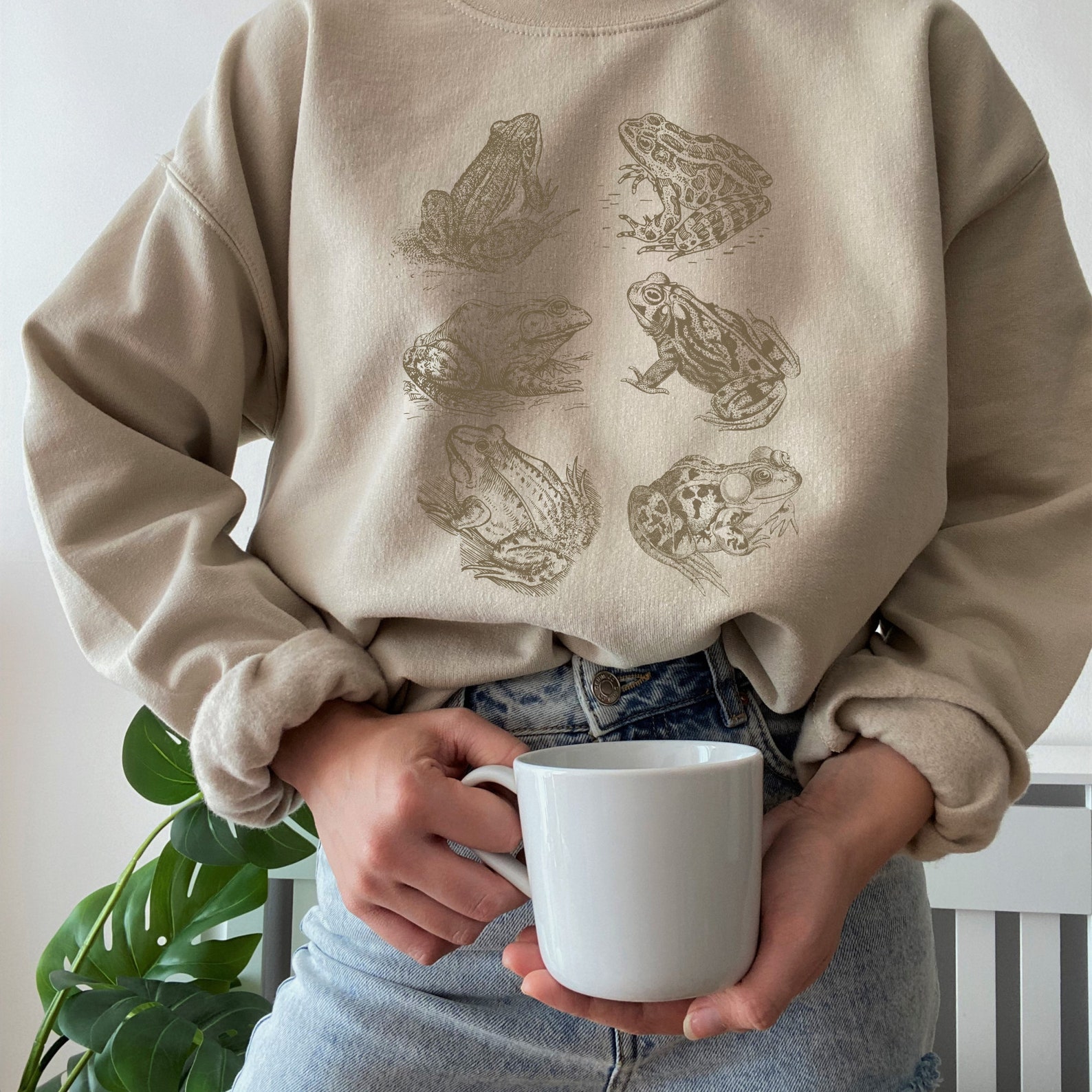 Frog Sweatshirt Frog Sweater Goblincore Clothing Forestcore Clothing ...