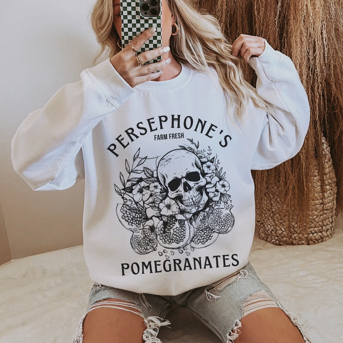 Pomegranate Sweater Persephone Shirt Farmers Market Shirt Persephone ...