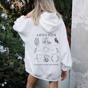 Apollo Greek Gods Youth Hoodie Greek Sweatshirt Light Academia Sweater ...