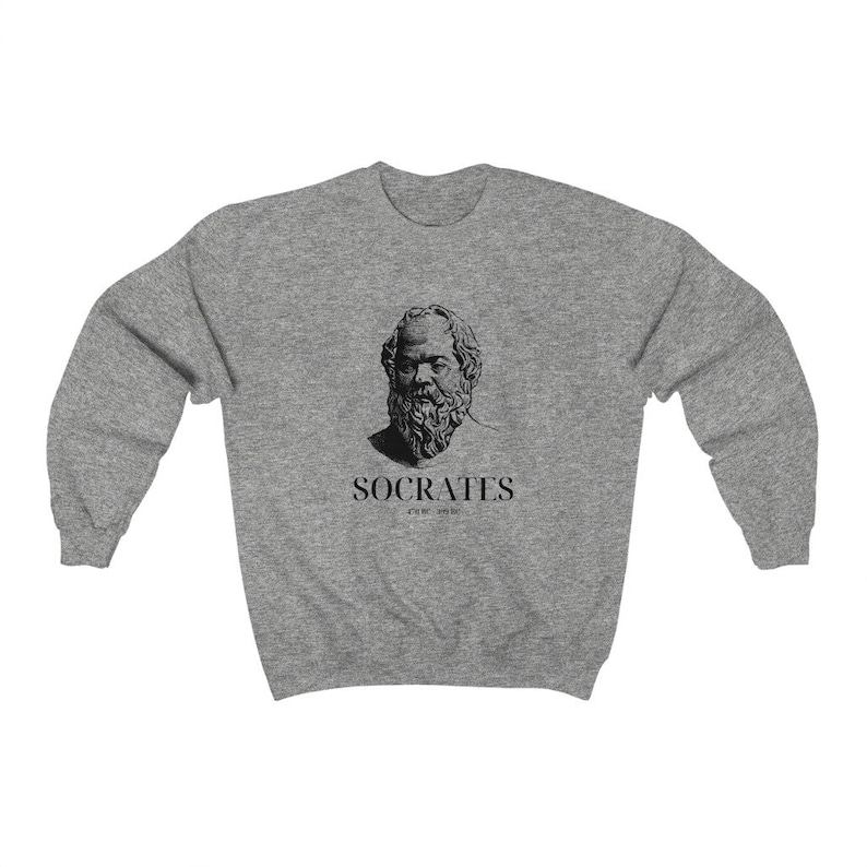 Socrates Ancient Greek Aesthetic Sweatshirt Greek Mythology Dark ...