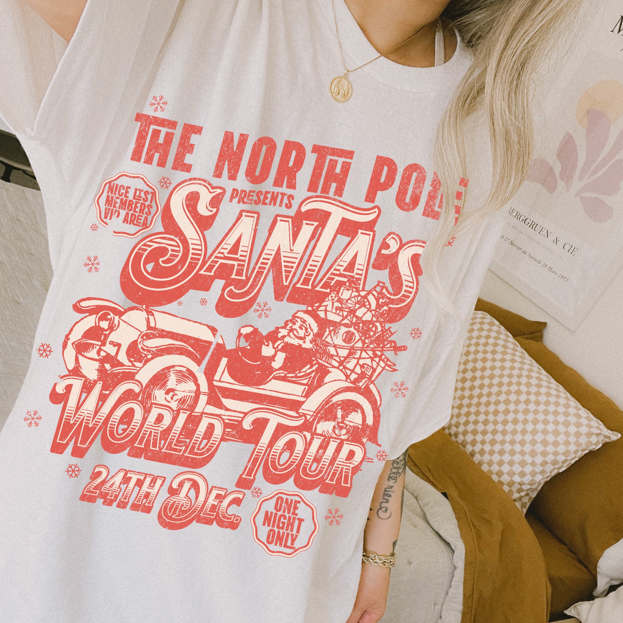 Santa World Tour North Pole Shirt Santa Claus World Tour Feeling ...