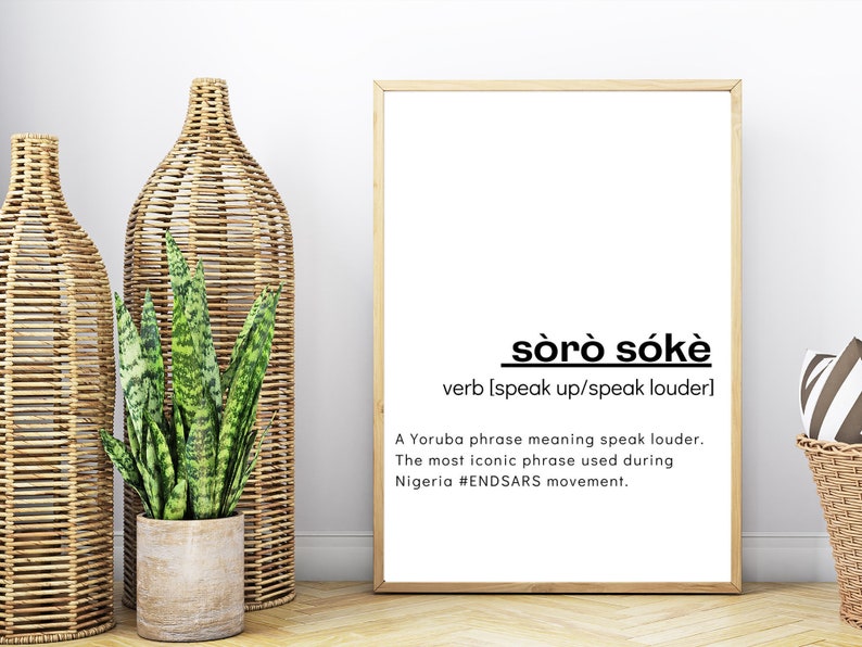 Soro Soke Nigerian (yoruba) Phrase Wall Art - Etsy
