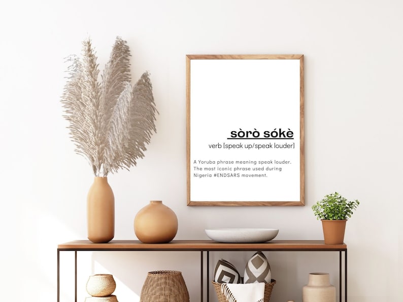 Soro Soke Nigerian (yoruba) Phrase Wall Art - Etsy
