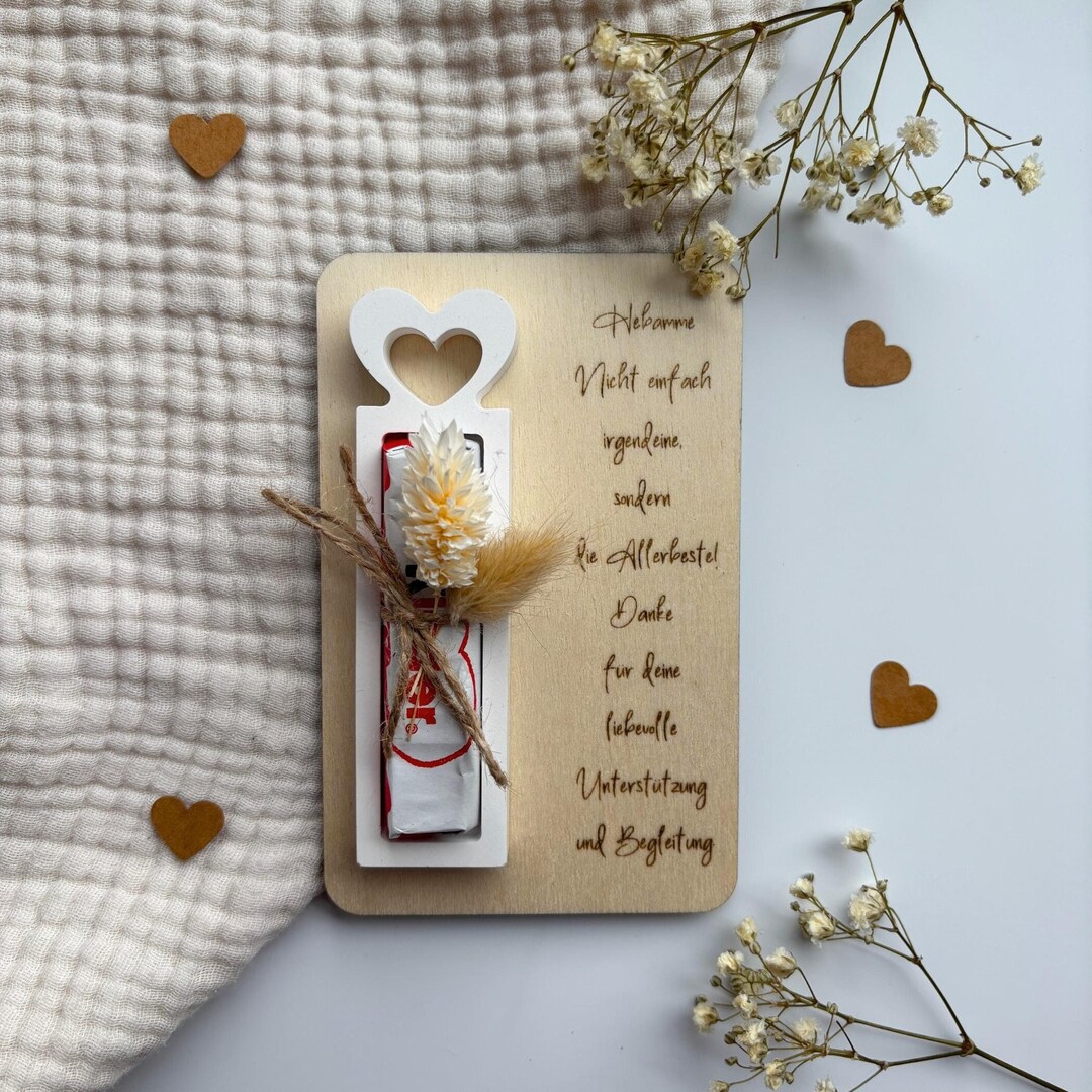 Thank You Gift for Midwife – Personalized Gift With Engraving, Wooden ...
