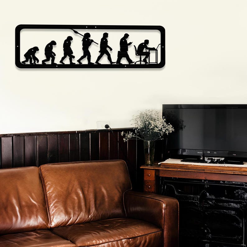 Evolution Wall Art, Metal Wall Art, Office Wall Art, Modern Wall Decor ...
