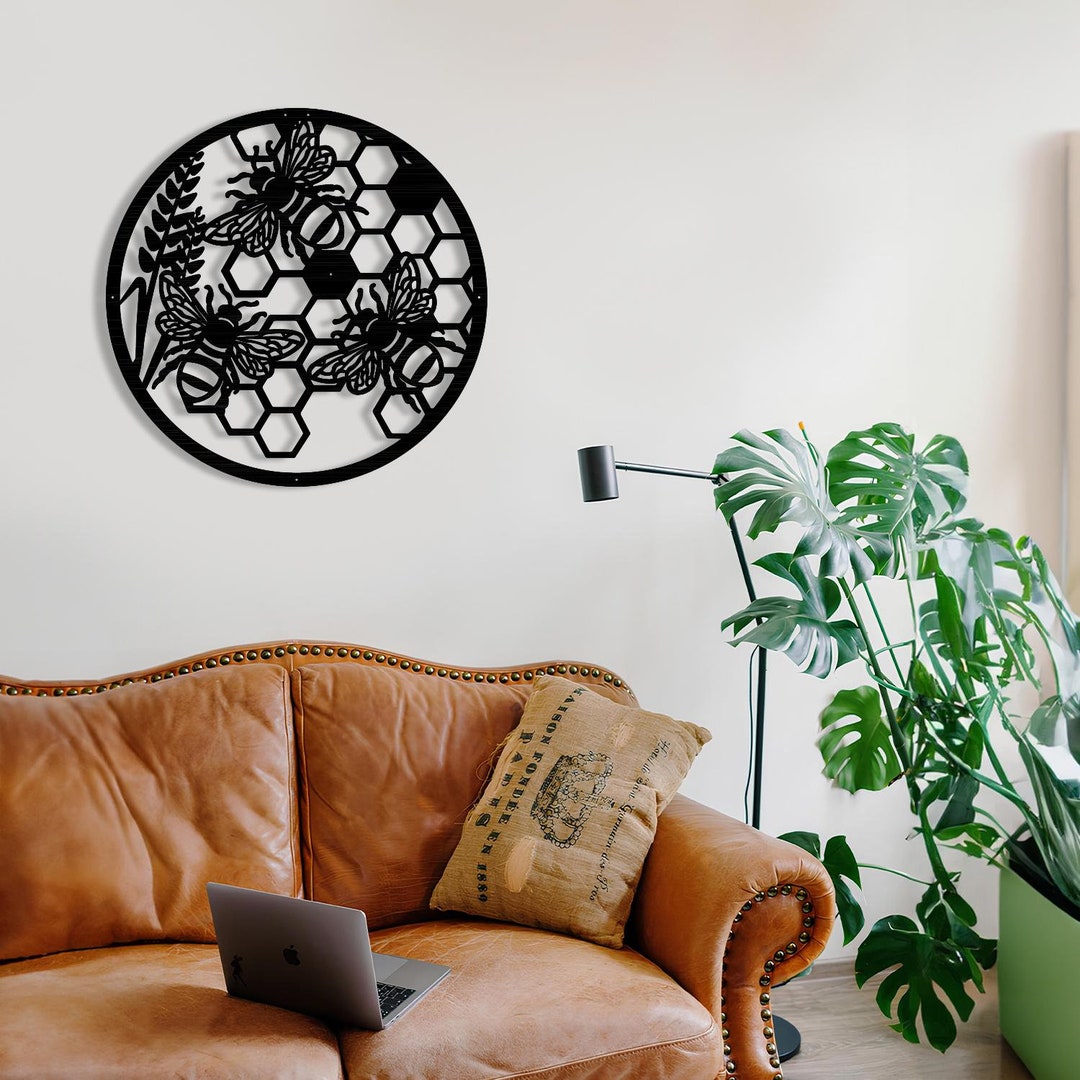 Bee Metal Wall Art, Beekeeping Metal Wall Art, Animal Metal Wall Art ...