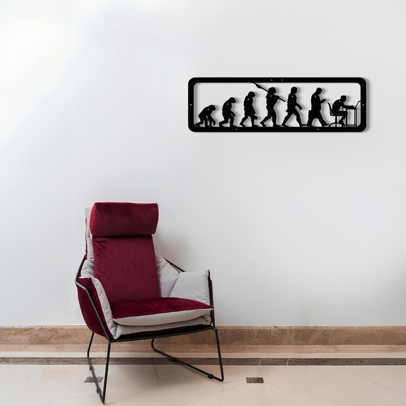 Evolution Wall Art, Metal Wall Art, Office Wall Art, Modern Wall Decor ...