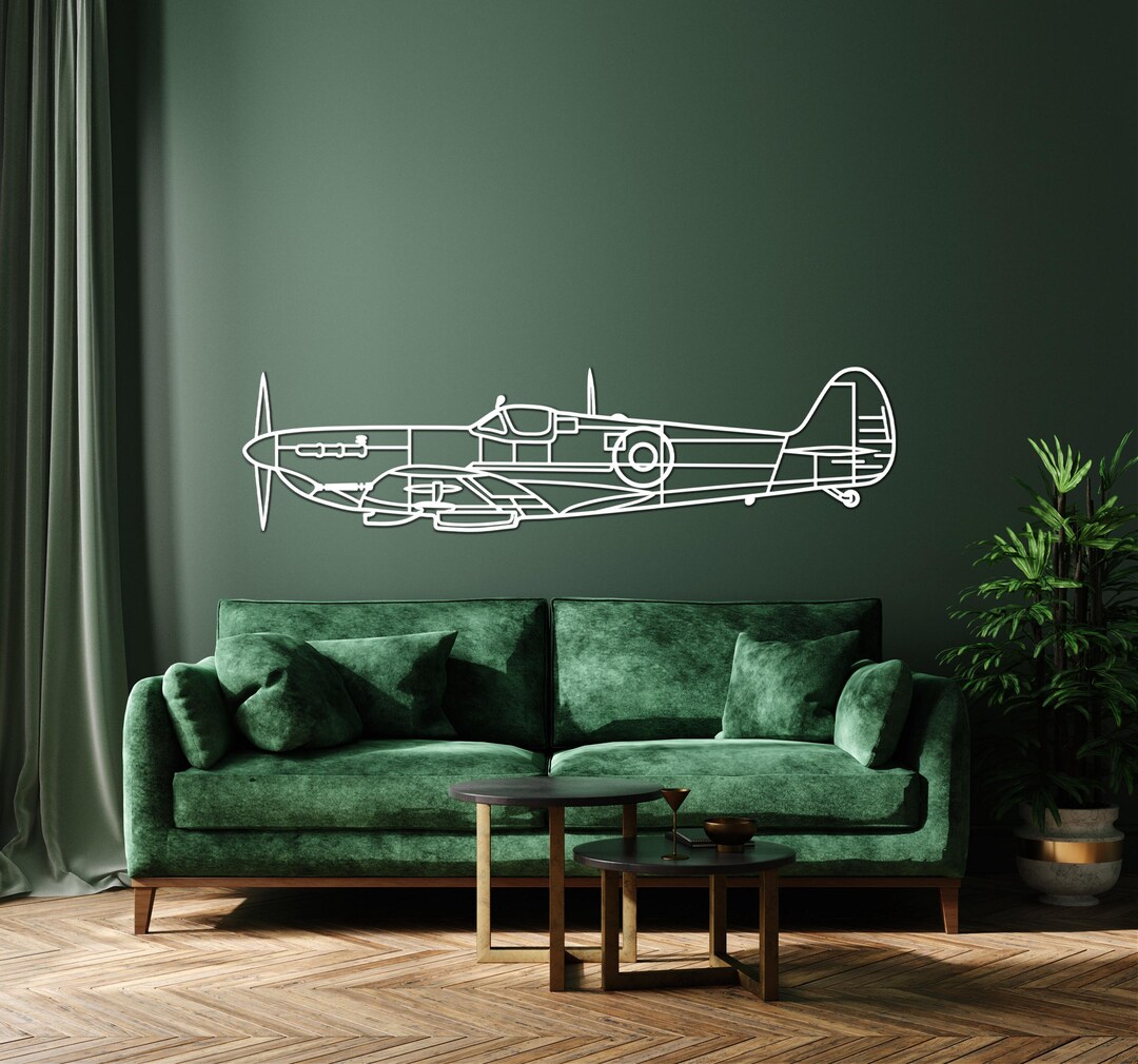 Spitfire Metal Aircraft Wall Art, Aviator Gift - Etsy