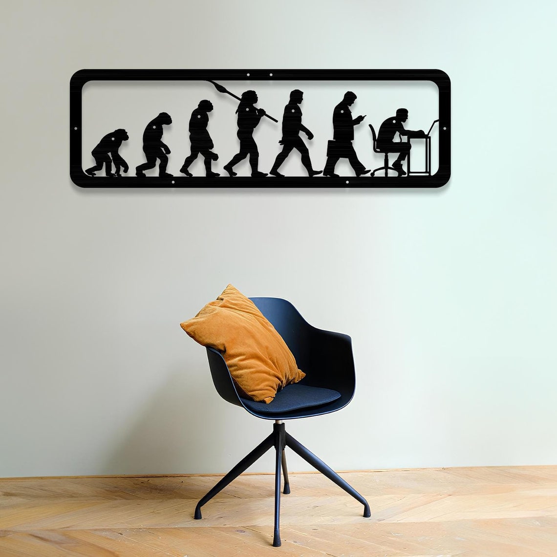 Evolution Wall Art, Metal Wall Art, Office Wall Art, Modern Wall Decor ...