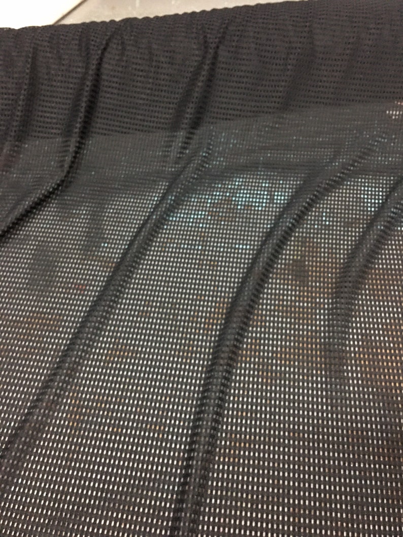 Black Two Way Stretch Polyester Mesh Fabric - Etsy