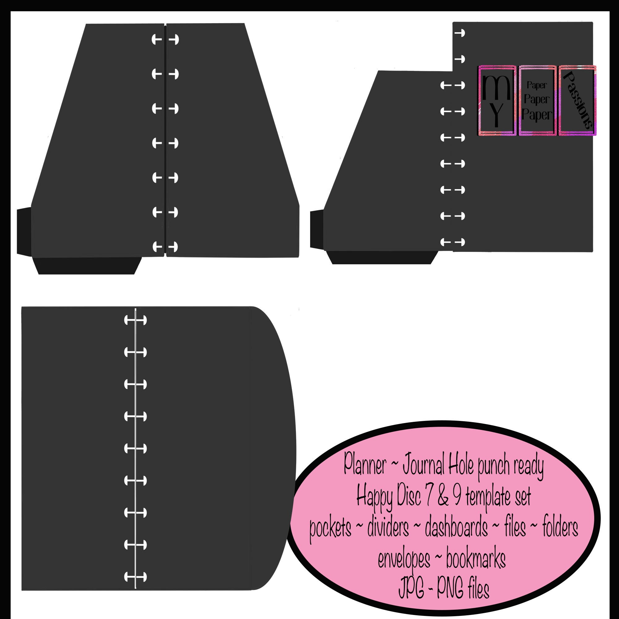 Full Set Planner Cover Hole Punch Ready Planner Journal - Etsy