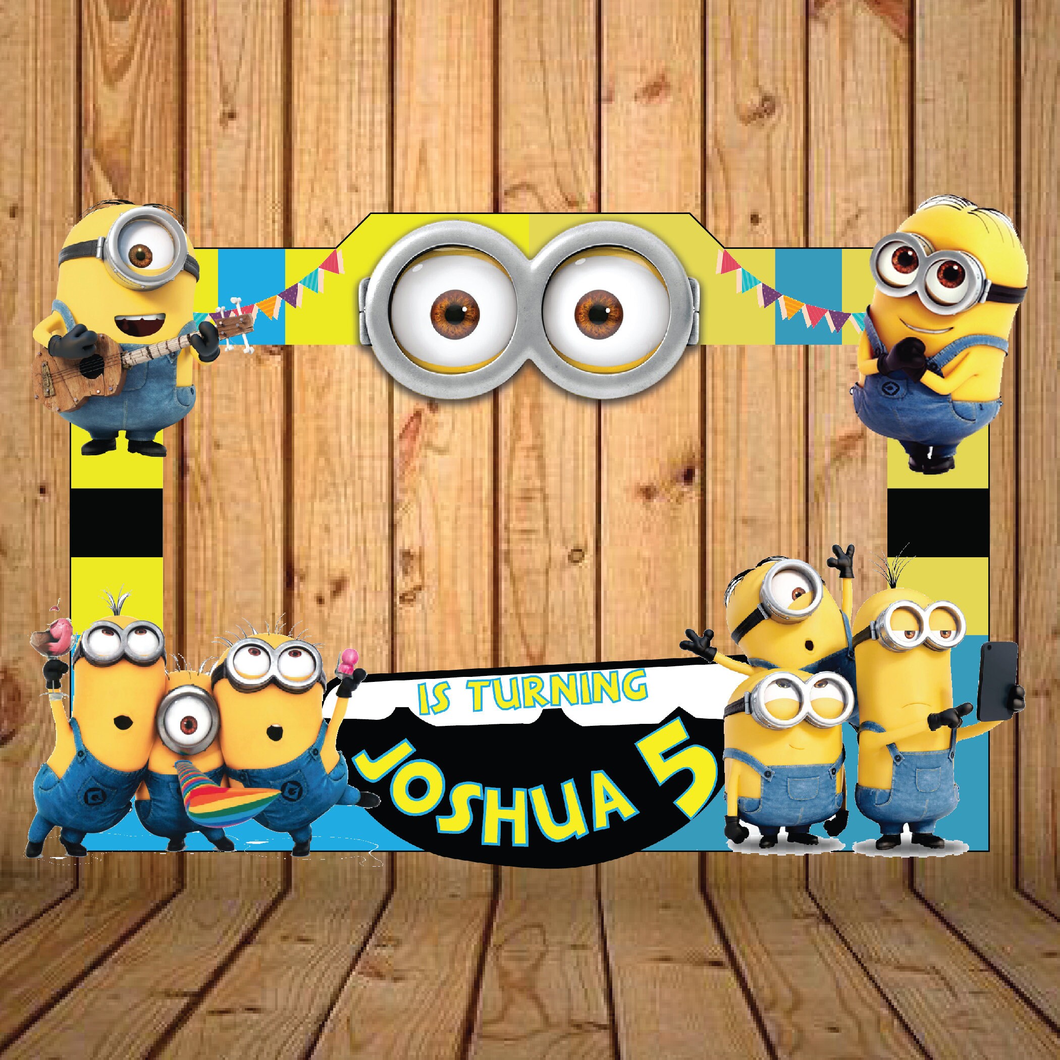 Minions Birthday Frames Minions Photo booth Frame Frame | Etsy