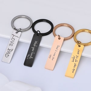 Actual Handwriting Key Chain-signature Keychain-custom - Etsy