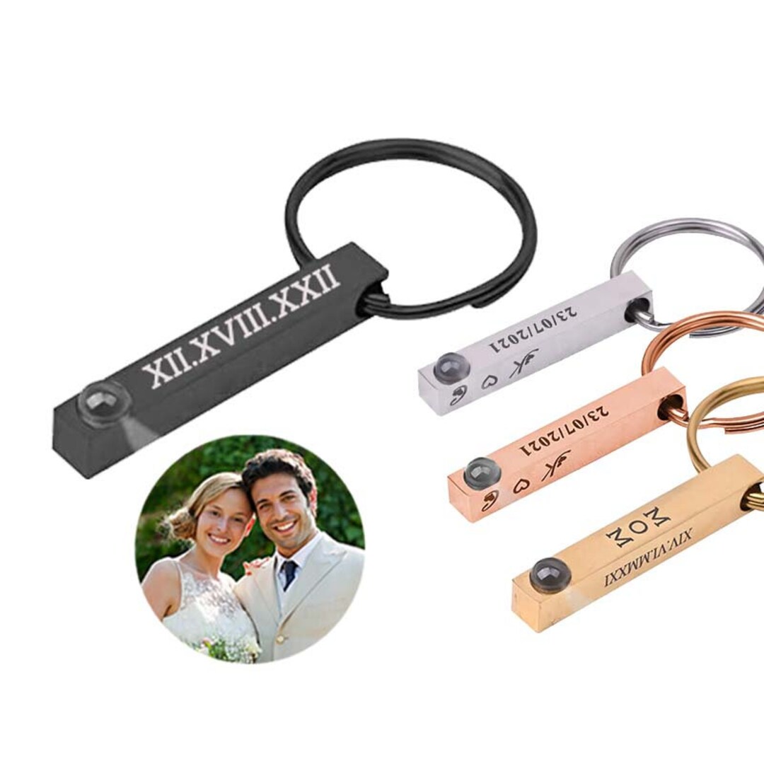 Projection Photo Keychain3d Vertical Bar Projection - Etsy