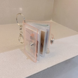Personalizable Mini Photo Album Keychain, Transparent Mini Photo Album ...