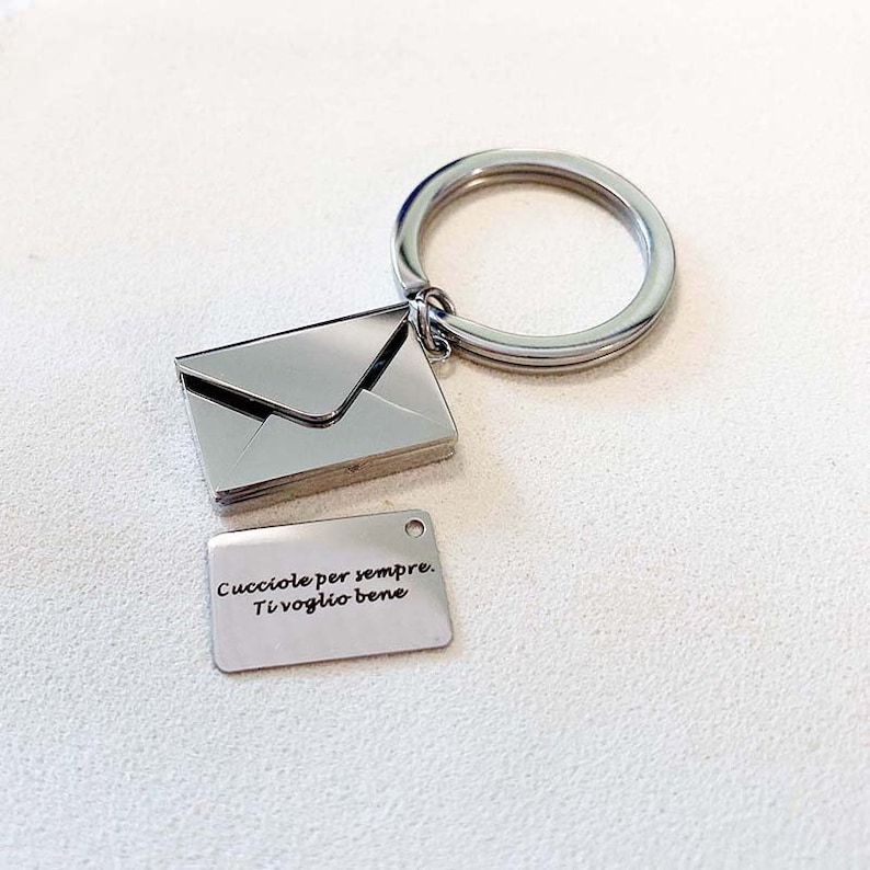 Custom Envelope Keychaincustom Photo Keychainengraving - Etsy