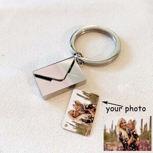 Custom Envelope Keychain,custom Photo Keychain,engraving Hidden Love ...